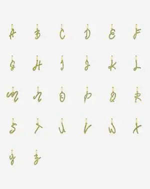 Ring Concierge Gemstone Script Initial Pendant - One-color