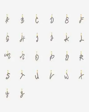 Ring Concierge Gemstone Script Initial Pendant - One-color