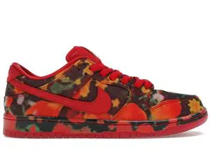 Nike Dunk Low The Wizard Of Oz Poppy Field Sneakers - Varsity Red/university Gold