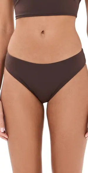 Staud Gemma Bikini Bottom - Dark Chocolate