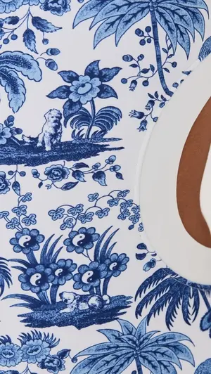 Staud Dolce One-piece Swimsuit - Blue Toile