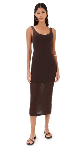 Staud Jessica Dress - Dark Chocolate