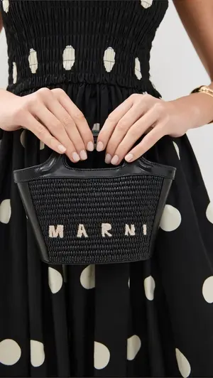 Marni Tropicalia Micro Tote - Black