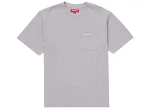 Supreme Short Sleeve Pocket Tee Shirt - Grey