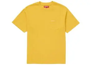 Supreme Short Sleeve Pocket Tee Shirt - Yellow
