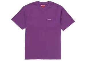 Supreme Short Sleeve Pocket Tee Shirt - Purple