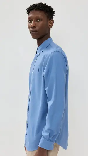Polo Ralph Lauren Classic Fit Garment Dyed Oxford Shirt - Bastille Blue
