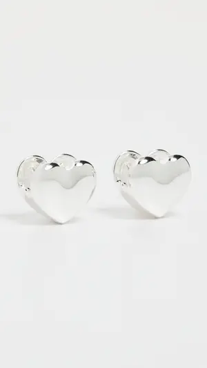Rachel Comey Cora Heart Stud Earrings - Silver