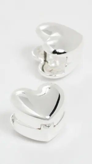 Rachel Comey Cora Heart Stud Earrings - Silver