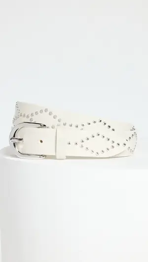 Isabel Marant Étoile Liliana Studded Belt - Chalk/silver