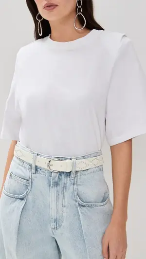 Isabel Marant Étoile Liliana Studded Belt - Chalk/silver