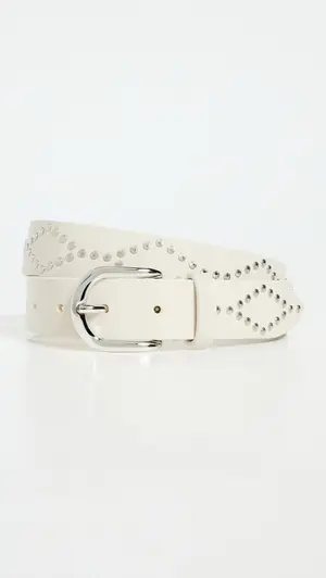 Isabel Marant Étoile Liliana Studded Belt - Chalk/silver