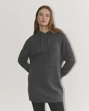 Everlane Oversized Hoodie In Plush Cotton Sweater - Charcoal