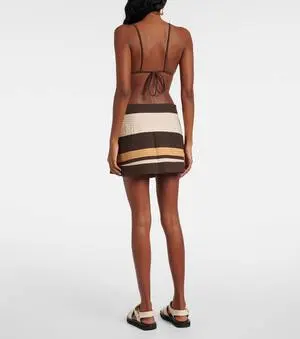 SIR. Savanna Striped Cotton Wrap Skirt