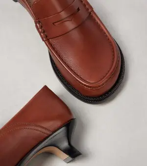 Loewe Campo Leather Loafers