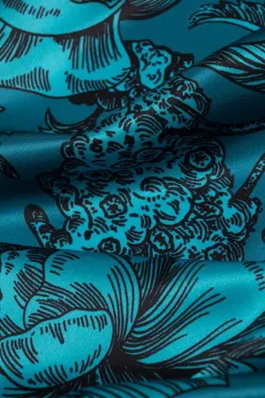 ELIZABETTA Isabellasilk Scarf/shawl For - Peacock Blue