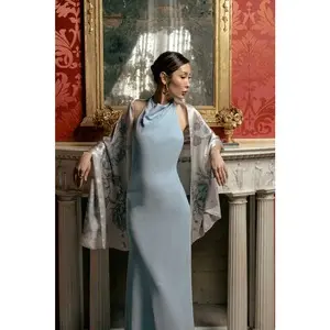 ELIZABETTA Isabellasilk Scarf/shawl For Women Pearl Grey