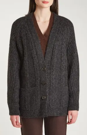 OYUN Sophia Cardigan - Caviar