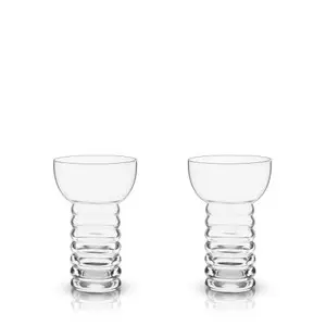 VISKI Pacific Crystal Pearl Diver Glasses Set Of 2 - Clear