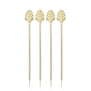 VISKI Art Deco Cocktail Picks Set Of 4 - Gold
