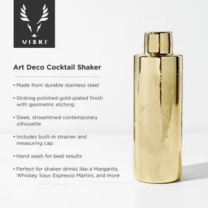 VISKI Art Deco Cocktail Shaker