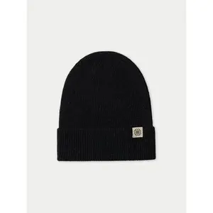 Gobi Cashmere Cashmere Rib Knit Beanie - Black