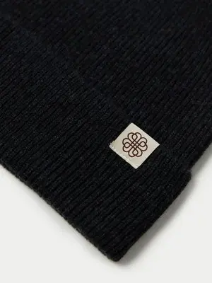 Gobi Cashmere Cashmere Rib Knit Beanie