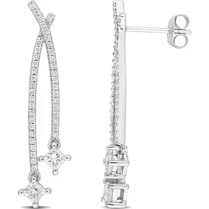 JULIANNA B. 14k Lab-grown Diamond Drop Earrings - White Gold