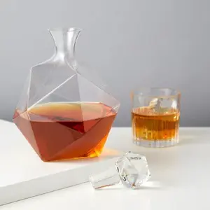 VISKI Seneca Faceted Crystal Liquor Decanter