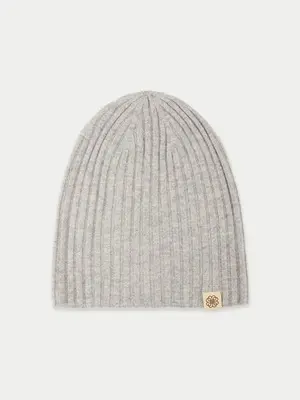 GOBI MONGOLIAN CASHMERE GOBI Mongolian Cashmere Rib Knit Beanie High Rise