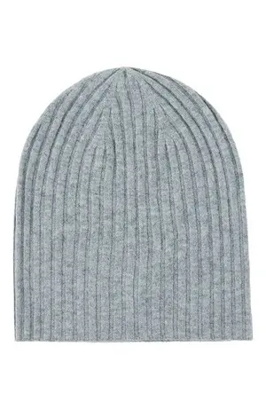 GOBI MONGOLIAN CASHMERE GOBI Mongolian Cashmere Rib Knit Beanie Vapor Blue