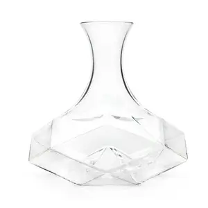 VISKI Seneca Crystal Faceted Wine Decanter - Clear