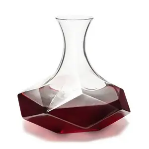 VISKI Seneca Crystal Faceted Wine Decanter