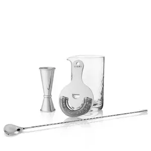 VISKI Harrison 4-piece Barware Set In Stainless Steel Set Of 4 - Silver