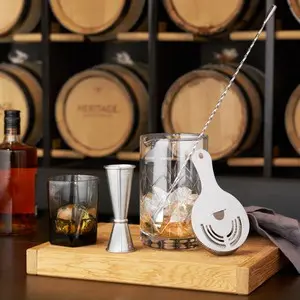 VISKI Harrison 4-piece Barware Set In Stainless Steel Set Of 4