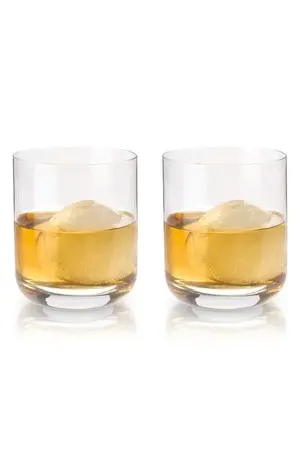 VISKI Raye Crystal Whiskey Tumblers Set Of 2 - Clear