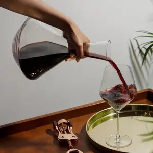 VISKI Raye Crystal Angled Wine Decanter