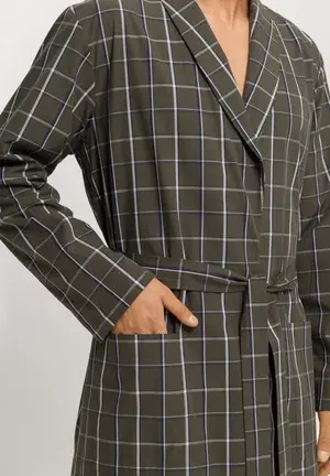 Hanro Night & Day Cotton Shawl Collar Robe