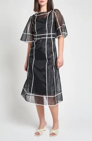 Ming Wang Stripes Day Dresses