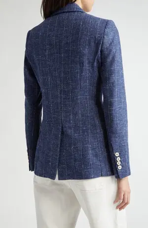 Eleventy Pinstripe Double Breasted Blazer