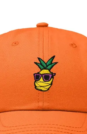 DALIX Embroidered Dad Cap - Orange