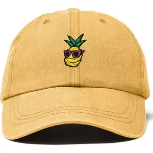 DALIX DALIX Embroidered Dad Cap Washed Gold
