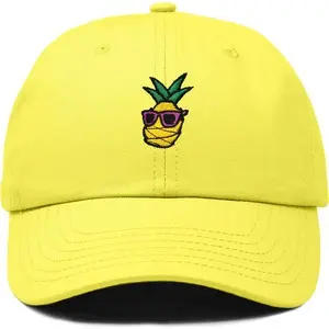 DALIX DALIX Embroidered Dad Cap Yellow