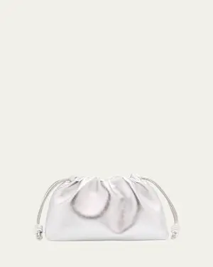 Loewe Flamenco Metallic Leather Shoulder Bag - Silver