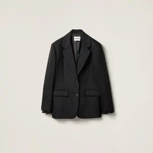 Miu Miu Pinstripe Single-breasted Jacket
