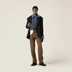 Miu Miu Pinstripe Single-breasted Jacket
