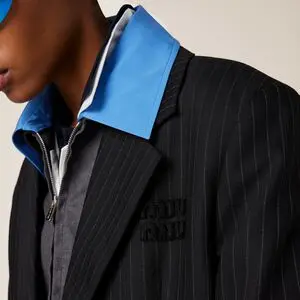 Miu Miu Pinstripe Single-breasted Jacket