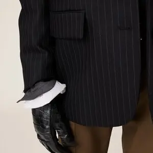 Miu Miu Pinstripe Single-breasted Jacket