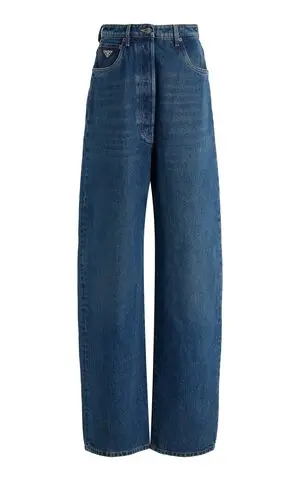 Prada High-rise Wide-leg Jeans - Medium Wash