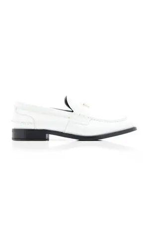 Men's White Leather